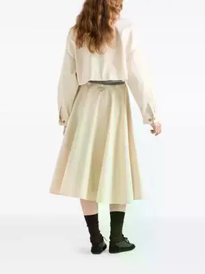 Prada Triangle-logo Flared Midi Skirt