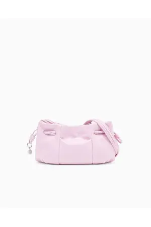Emporio Armani Nappa-leather Drawstring Shoulder Bag - Pink