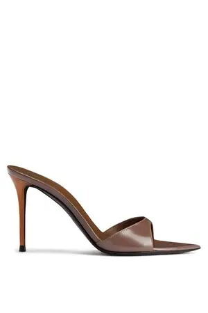 GIUSEPPE ZANOTTI Intriigo 90 Leather Mule Sandals - Brown