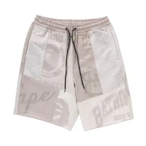 A BATHING APE Patchwork Basketball Shorts - Cream