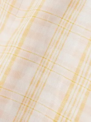 Faithfull The Brand Lila Checked Linen Shorts - Yellow