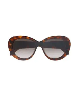 Celine Triomphe Round-frame Sunglasses - Brown