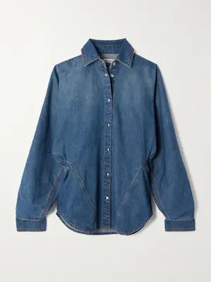 Alaïa Gathered Denim Shirt