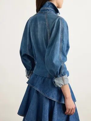 Alaïa Gathered Denim Shirt