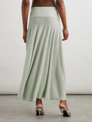 Alaïa Wool-blend Maxi Skirt - Green