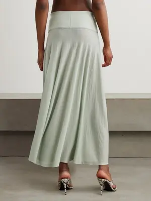 Alaïa Wool-blend Maxi Skirt - Green