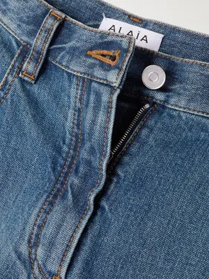 Alaïa Low-rise Barrel-leg Jeans - Blue