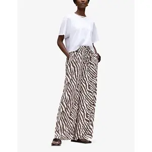 RO&ZO Zebra-print Woven Trousers