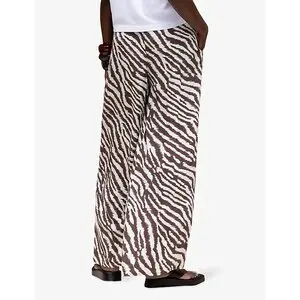 RO&ZO Zebra-print Woven Trousers