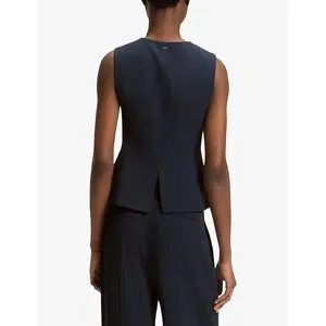 BOSS Striped Single-breasted Woven Waistcoat