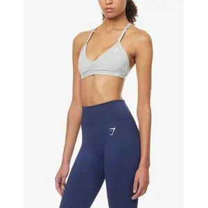 GYMSHARK Minimal-coverage Cotton-jersey Sports Bra