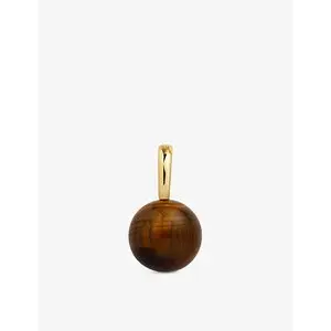 Monica Vinader Round Tiger's Eye Pendant - Brown
