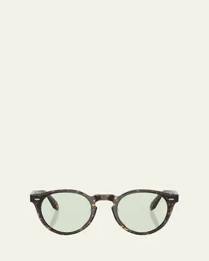 Oliver Spencer Acetate Polarized Round Sunglasses