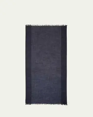 Faliero Sarti New Dalila Colorblock Sequined Wool Silk Scarf - Blue Black