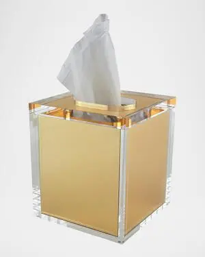 TIZO Lucite Tissue Box - Gold