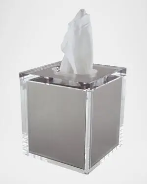 TIZO Lucite Tissue Box - Silver