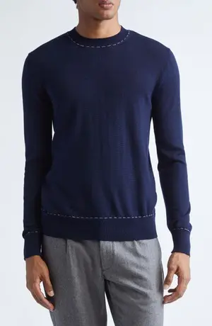 Contrast Stitching Sweaters For Men