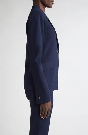 St. John Harper One-button Knit Jacket - Navy