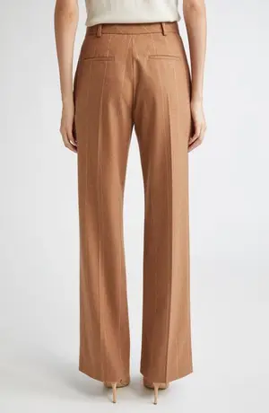 Eleventy Pinstripe Wool Straight Leg Trousers