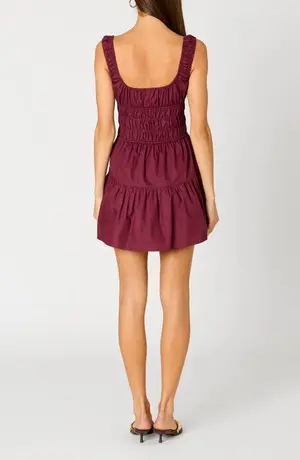 NIA Cotton Mini Sundress - Plum