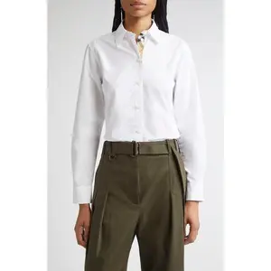 Burberry Curved Hem Shirts For Women
