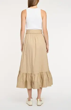 Cinq À Sept Zayla Sleeveless A-line Dress - White/khaki