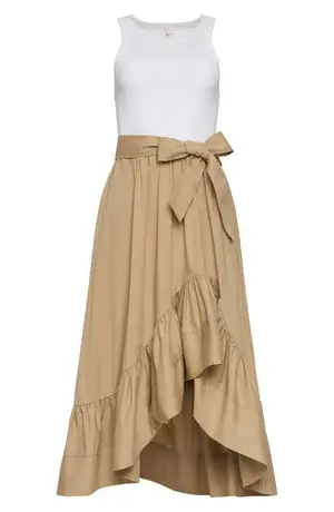 Cinq À Sept Zayla Sleeveless A-line Dress - White/khaki