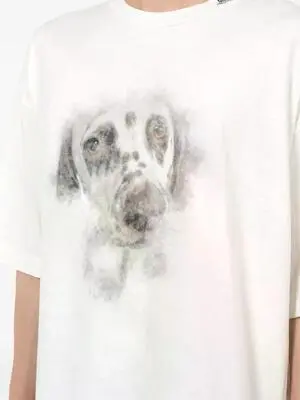 Mihara Yasuhiro Dog-print Text-detail T-shirt