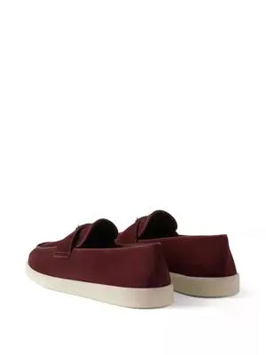 Prada Suede Loafers - Red