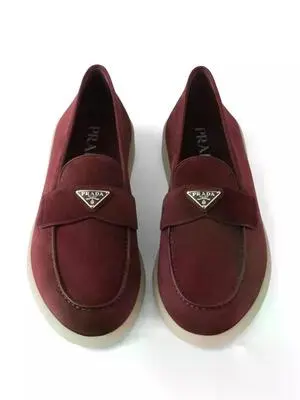 Prada Suede Loafers - Red