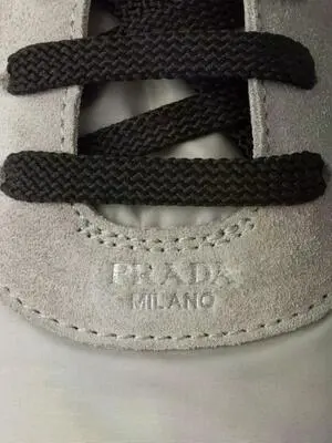 Prada Collapse Lace-up Sneakers - Grey