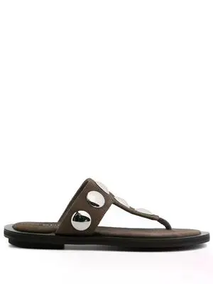 Senso Anna Studded Thong Sandals - Brown