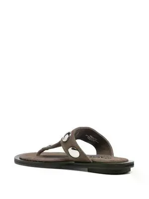 Senso Anna Studded Thong Sandals - Brown