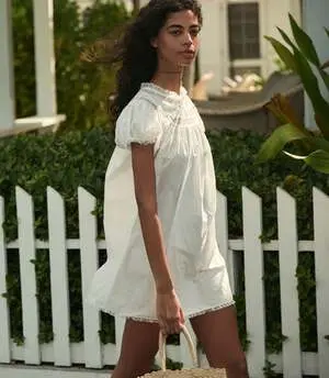 DÔEN Daphne Mini Dress - Salt