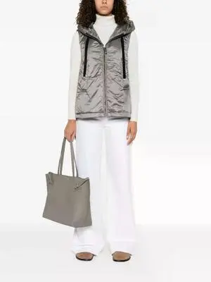 Max Mara Greengo Hooded Zip-front Gilet - Grey
