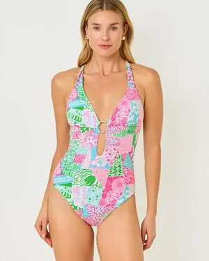 LILLY PULITZER Ester One-piece Swimsuit - Multi Crazy Quilt