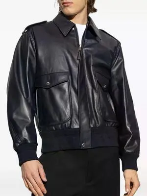 Givenchy Flap-pocket Leather Jacket - Black