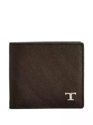 TOD'S Leather Bi-fold Wallet - Brown