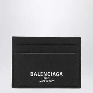 Balenciaga Credit Cardholder In Hammered - Black
