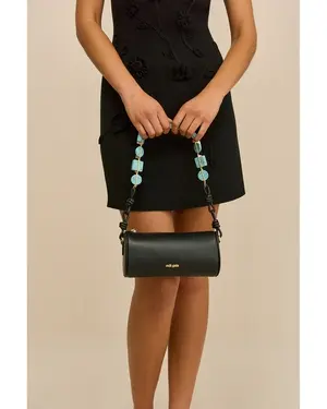 Cult Gaia Zozina Leather Shoulder Bag - Black