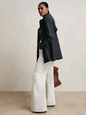 REISS Tia Removable Hood Rain Coat