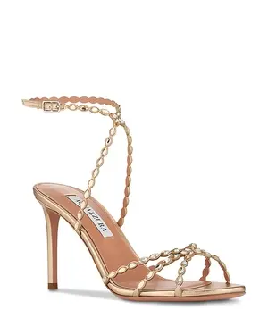 AQUAZZURA Love Struck Strappy High Heel Sandals - Light Copper
