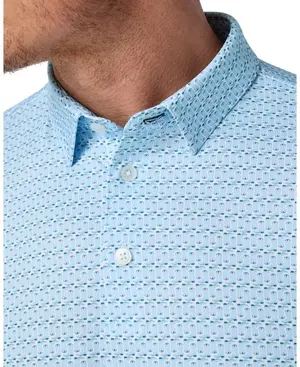 Mizzen+main Versa Short Sleeve Polo Shirt - Blue Boot Goofin'