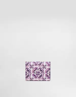Dolce & Gabbana Majolica-print Continental Calfskin Wallet