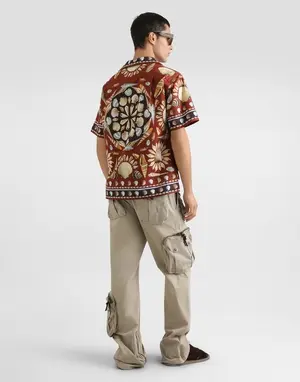 Dolce & Gabbana Printe Popeline Oversized Shirt - Multicolor