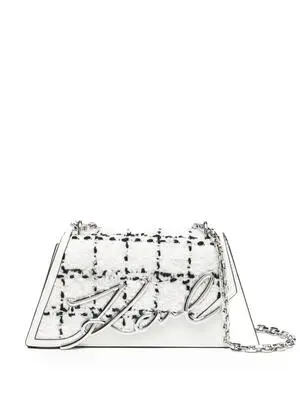 Karl Lagerfeld Signature Crossbody Bag - Black