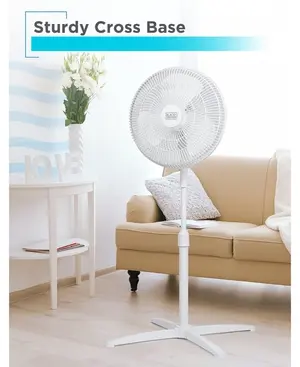 BLACK+DECKER 16-inch Pedestal Fan - White