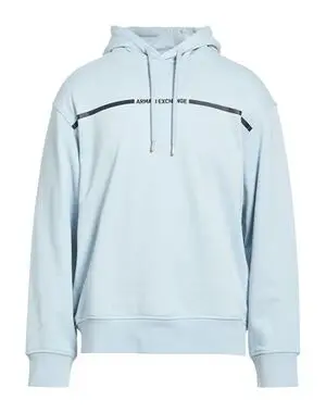 Armani Exchange Cotton Hooded Sweatshirt - Sky Blue