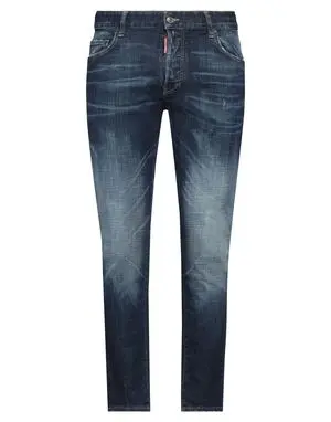 Dsquared2 Jeans In Cotton, Polyester, Elastane And Cow Leather