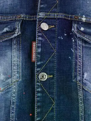 Dsquared2 Dan Painted Denim Jacket